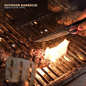 GRAMFIRE Pocket Knife 8.4'' Tactical Assisted Folding Knife, with 4'' D2 Stainless Steel Blade G10 High Hardness Handle, Outdoor Camping Hiking EDC Knives, ZA-F002 Red