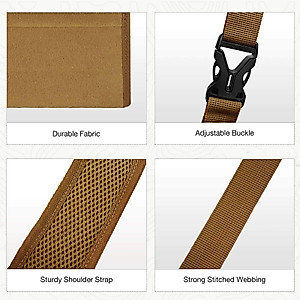 TIDEWE Bino Harness with Rangefinder Pouch & Rain Cover, Durable Lightweight Portable Binocular Pack, Comfortable Small Bino Chest Harness for Hunting, Hiking (Brown)