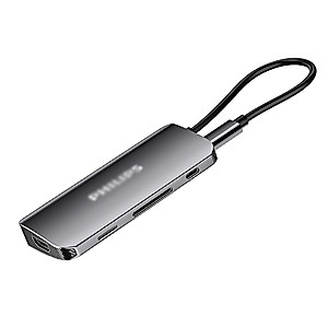 Port Expander USB C Docking Station 7 in 1 USB C Hub Multiport Adapter with HDMI, PD 100W, SD/TF Card Reader, 3 USB 3.0 Port USB C Dock USB Splitter