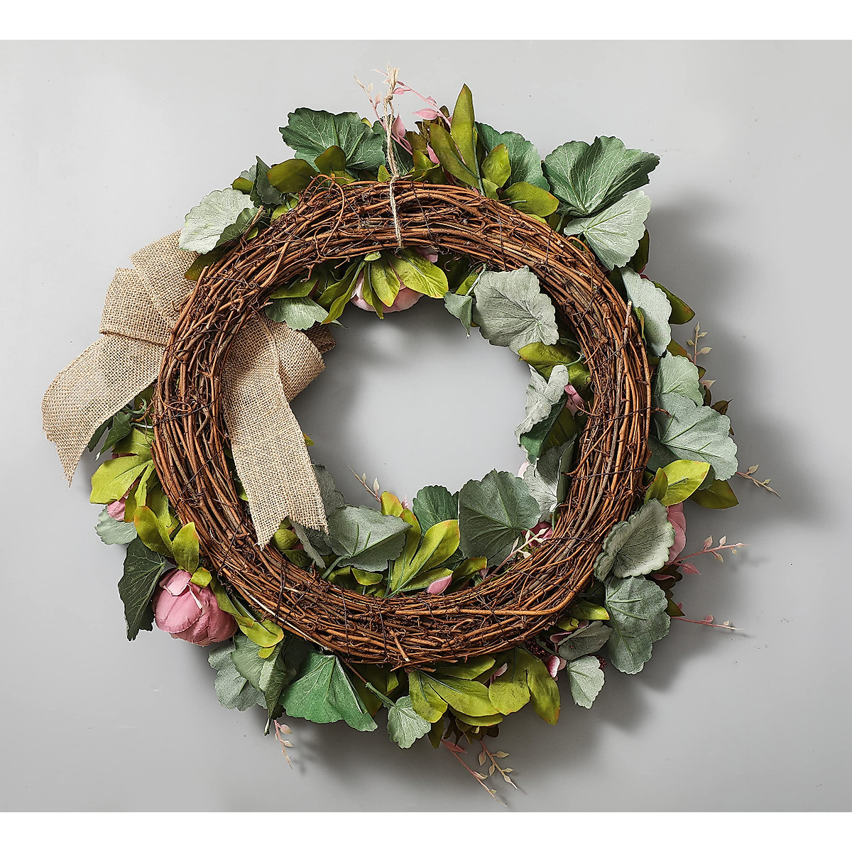 Wreaths for Front Door 24 inch Fall Wreaths Door Wreaths for Front Door with Peony Grapevine Base in Spring Summer Autumn Winter Wreaths for Indoor Outdoor