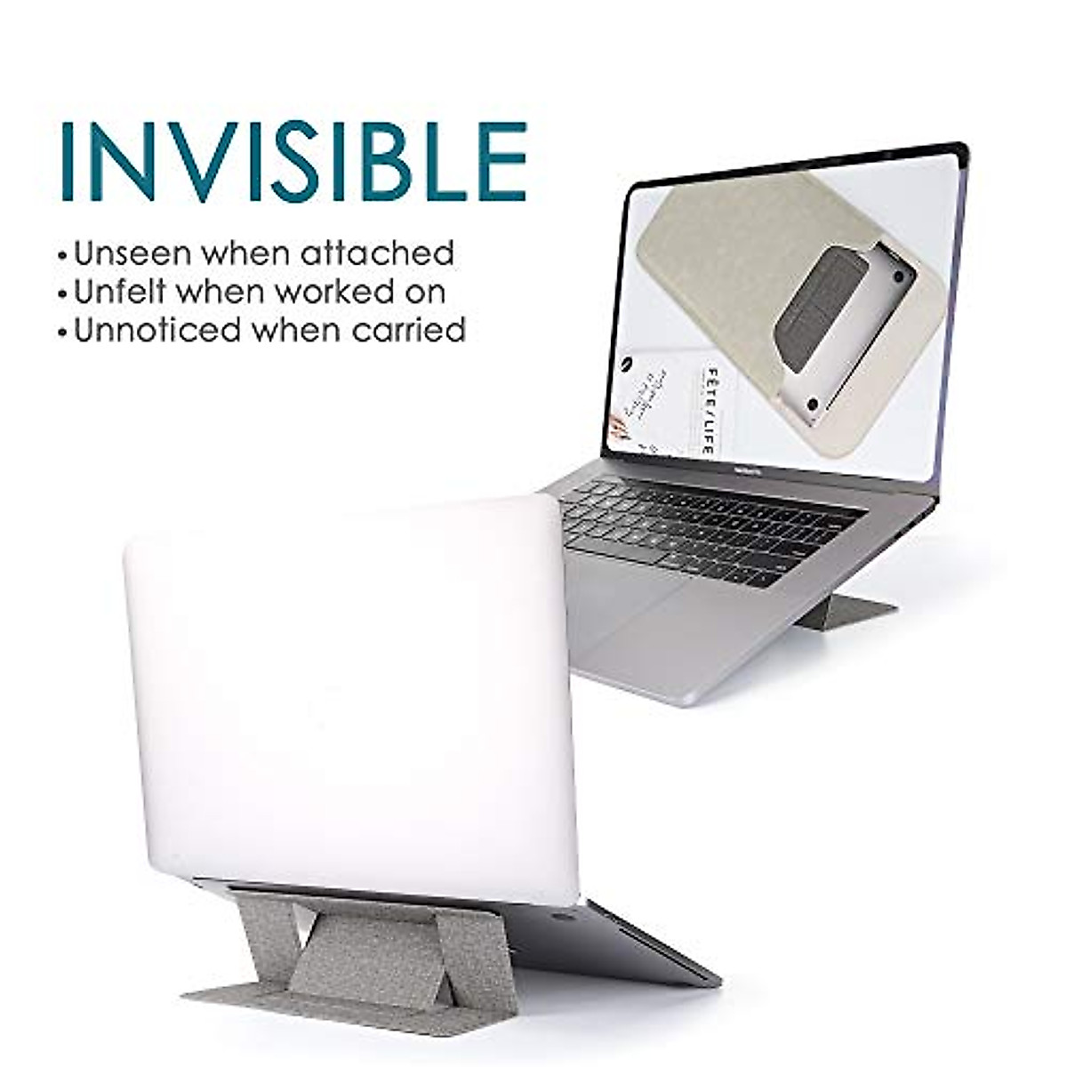 Invisible Laptop/tablet Stand Ultra-slim Lifting Stand Waterproof Adjustable Detachable Lightweight 2019 New Folding Computer Notebook Stand for 9.7Inch-15.6 Inch for Apple Mac/MacBook Pro/MacBook Air