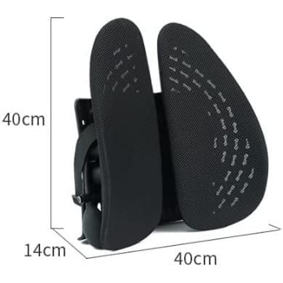 QINERSAW Ergonomic Cushion, Memory Foam Office Lumbar Pillow, 5-Speed Adjustable Base Back Support Cushions with Telescopic Straps & Airbag Adjustment, for Office Chair