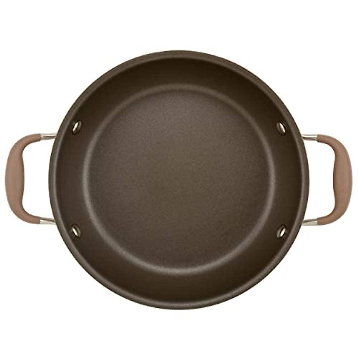 Anolon 83868 Advanced Hard Anodized Nonstick Stockpot / Dutch Oven with Frying / Skillet Pan - 5 Quart and 11 Inch, Bronze Brown