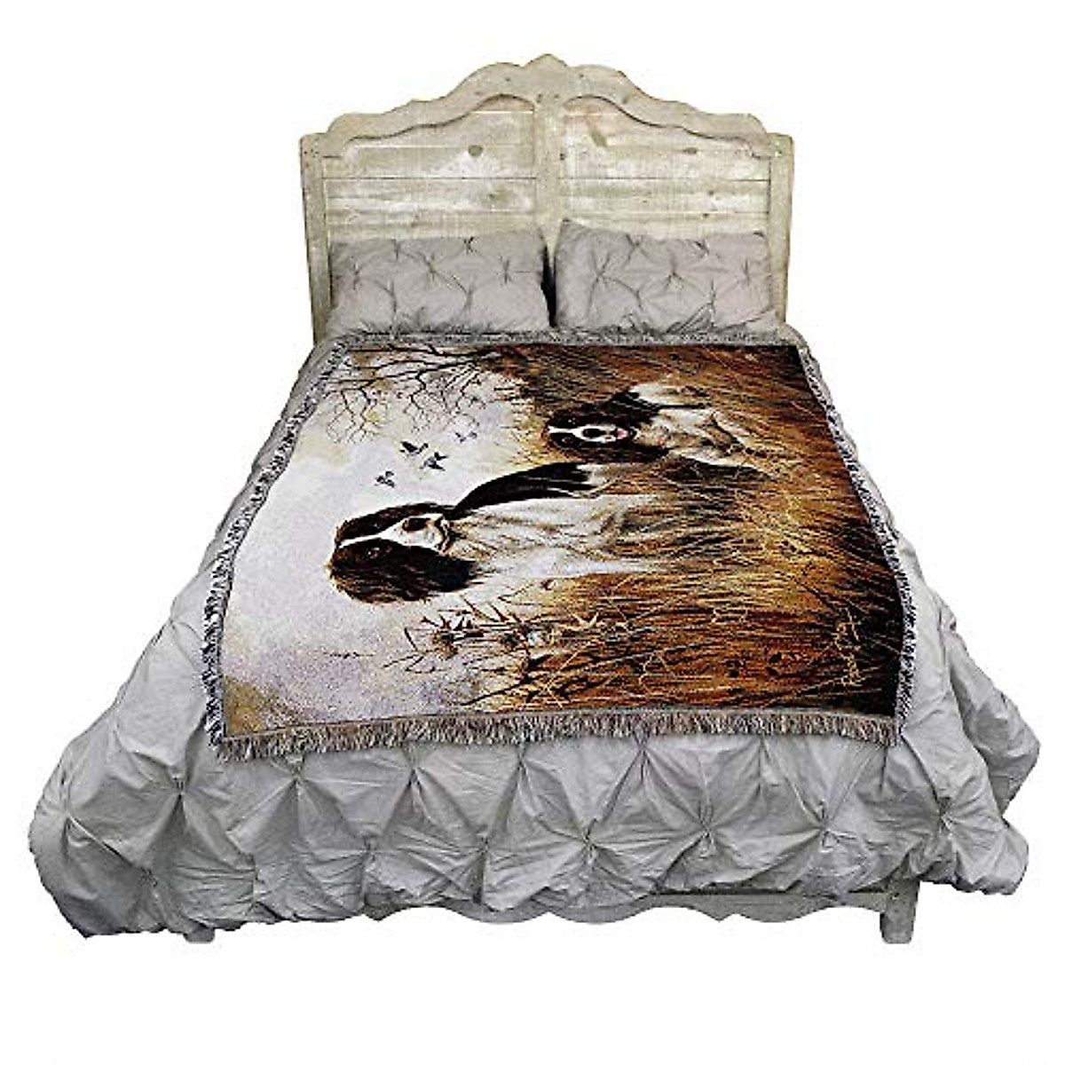 Pure Country Weavers English Springer Spaniel Blanket by Robert May - Gift for Dog Lovers - Tapestry Throw Woven from Cotton - Made in The USA (72x54)