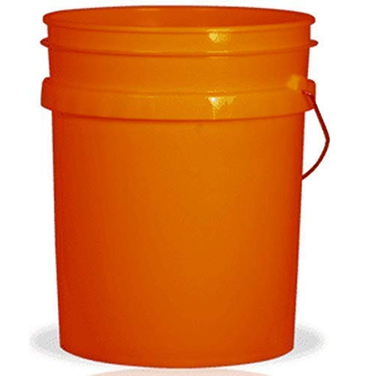 5 Gallon Plastic Buckets, Orange Color | 3 Pack | HDPE Plastic | Super Heavy Duty 90 Ml