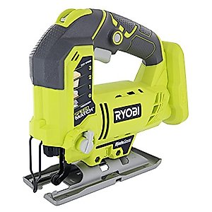 Ryobi One+ P523 18V Lithium Ion Cordless Orbital T Shank 3,000 SPM Jigsaw (Battery Not Included, Power Tool and T Shank Wood Cutting Blade Only)