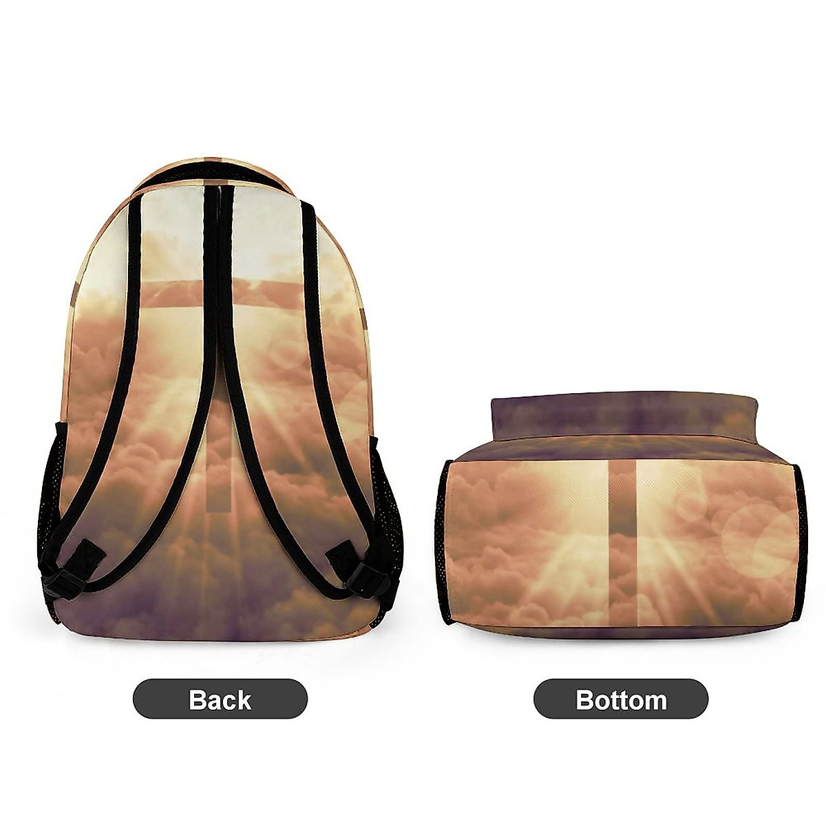 SDERDZSE Backpack Christian Cross Jesus Laptop Backpack Casual Daypack Cute Travel Backpack for Women Men