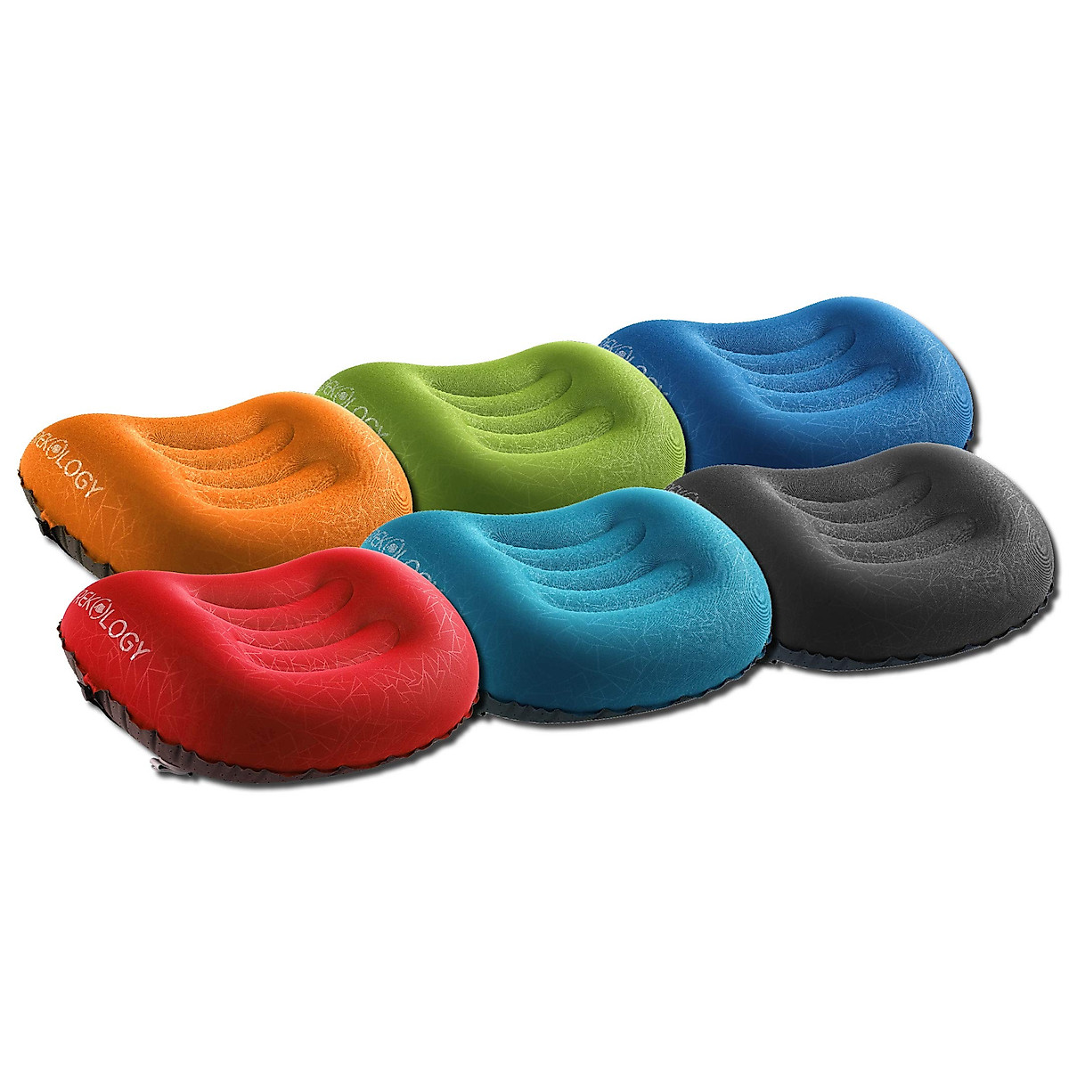 TREKOLOGY Ultralight Inflatable Camping Travel Pillow - ALUFT 2.0 Compressible, Compact, Comfortable, Ergonomic Inflating Pillows for Neck & Lumbar Support While Camp, Hiking, Backpacking