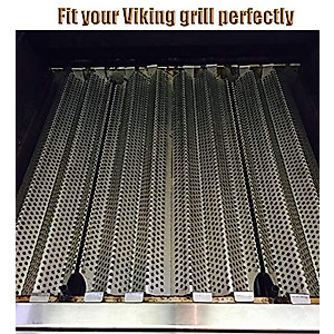 Stainless Steel Heat Plates Replacement Parts for Viking VGBQ 30 in T Series, VGBQ 41 in T Series, VGBQ 53 in T Series, VGBQ30, VGBQ41, VGBQ53, 4PCS