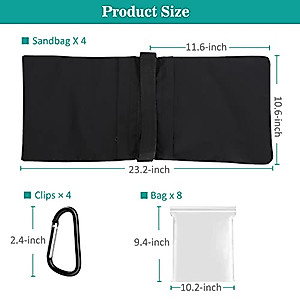 8 Packs Sandbags Weight Bags for Light Stand Photography Video Support, Heavy Duty Saddlebags for Backdrop Stand, Photo Tripod, Outdoor Canopy, Pop up Tent, Umbrella Base, Fishing Chair, Wedding Shed
