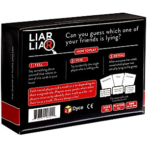 LIAR LIAR Party Game - The Family Card Game of Truths and Lies - for Kids, Tweens, Teens, College Students, Adults, Friends and Families - Perfect for Fun Parties and Board Games Night with your Group