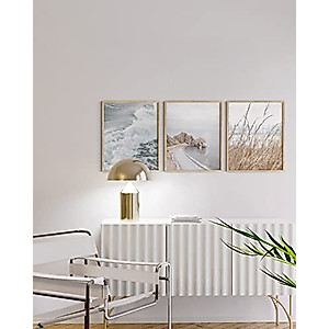 Haus and Hues Beach Pictures Wall Art - Set of 3 Nautical Wall Prints Ocean Pictures For Wall Serene Artwork Coastal Pictures Wall Art Ocean Posters of Beach Scenes Relaxing Wall Art (12x16, Unframed)