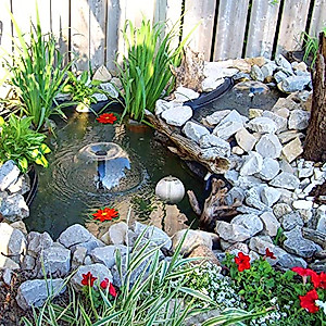 DOMICA 15W 220 GPH Submersible Fountain Pump with LED Light, Ultra Quiet Adjustable Water Pump (800L/H) for Water Feature, Hydroponics, Garden, Pond, Aquariums, Fish Tanks, Indoor Outdoor Fountain