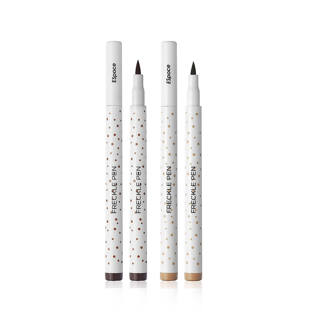 Freckle Pen 2 Colors Waterproof Long Lasting Quick Dry Small Spot Natural Like Face Freckle Makeup Pen, Dark Brown and Light Brown, Upgrade Design