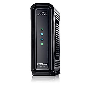 ARRIS SURFboard SB6190 DOCSIS 3.0 32 x 8 Gigabit Cable Modem | Comcast Xfinity, Cox, Spectrum | 1 Gbps Port | 800 Mbps Max Internet Speeds | Easy Set-up SURFboard Central App | 2 Year Warranty,Black