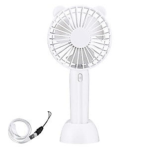 MILPROX Mini Handheld Fan, Updated Light Portable Personal Hand Fan Battery Operated USB Rechargeable 3 Speed Cute Fan Desk Table Fan for Kids Girls Woman Home Office Outdoor Travel-White New