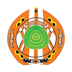 WOW Sports World of Watersports Big Boy 1 2 3 or 4 Person Inflatable Racing Towable Tube for Boating, 15-1130