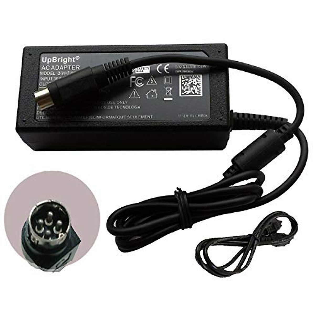 UpBright 12V 4-Pin AC/DC Adapter Compatible with Samsung ADP-4812 ADP-5412A EP06-000080A SDR-3100 SDR-5100 SDR-4200 SDS-P5080 SDS-P5101 SDH-P4041 SDH-P5081 SDE-3000N SDE-3001N SDE-3002P SDE-3003N DVR