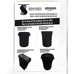 Spandex & Table Linens Slim Jim Stretch Spandex Trash Can Cover, 23 Gallons Black