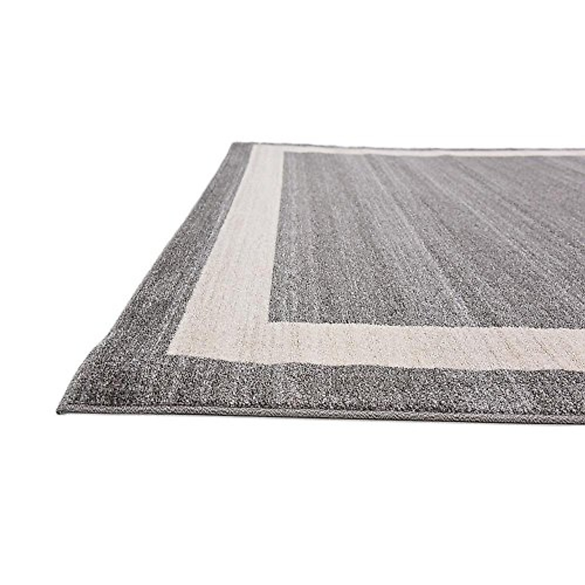 Unique Loom Del Mar Collection Area Rug-Transitional Inspired with Modern Contemporary Design, Rectangular 7' 0" x 10' 0", Gray/Ivory