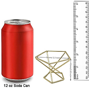 Nwsrayu Geometric Air Plant Holder Airplants Rack Metal Plants Stand Planter Shelves Himmeli Living Decor Tillandsia Pot Containers (Gold 3pcs)