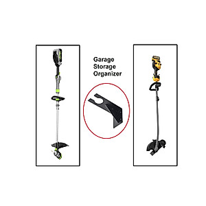 lxkj Wall Mount Rack for EGO Trimmer, Wall Hanging Holder for EGO Tools, Heavy-Duty Wall Hanging Holder for Garden Power Tools, Garage Storage Organizer, Storage Hooks for Trimmer (2 Pack Black)