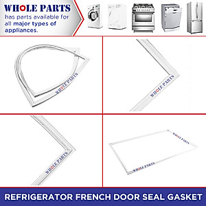 Whole Parts Refrigerator French Door Seal Gasket Assembly, Gray Color, Single Piece, Part# DA97-12522J - Replacement & Compatible with Some Samsung Refrigerators