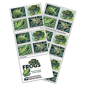 Frogs Forever Postage Stamps US First Class Postage Book of 20