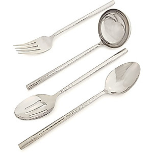 Carlisle FoodService Products 60202 Hammered Stainless Steel Cold Meat Fork, 12