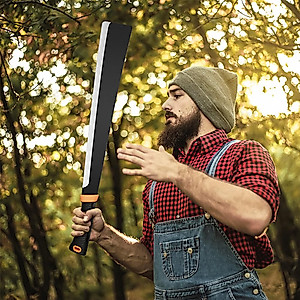 Billhook Sickle Machete for Yard Work Cutting Trees Heavy Duty machetes Mexicanos de Trabajo Best Machete Camping,Gardening Machete,Land Management,Hunting and Outdoor.