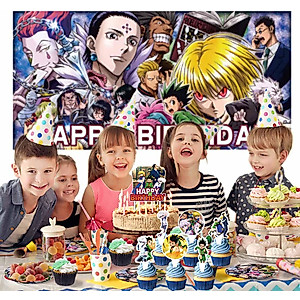 Full Time Hunter Party Supplies Birthday Hunterxhunter Decorations Balloons Banner Cake Toppers Set Decorations Decor