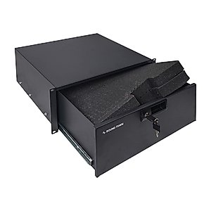 Sound Town 19-inch 4U Locking Rack Drawer, with Protection Foam (STRD-4D)