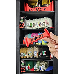 Bendy Brims Adjustable Hat Brim Bender - Baseball Cap Curver for Men - Red