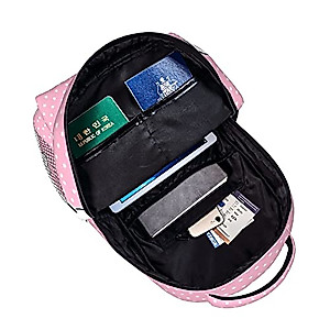 SOREC Wink Hello Cat Kitty Travel Backpack Lightweight Large Capacity Backpack Laptop Backpack For Women Pink Kawaii Kitty Daypack