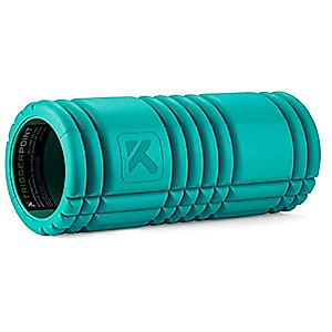 TriggerPoint Grid Patented Multi-Density Foam Massage Roller for Exercise, Deep Tissue and Muscle Recovery - Relieves Muscle Pain & Tightness, Improves Mobility & Circulation (13"), Teal