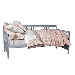 KOMFOTT Wood Daybed Frame Twin Size, Sofa Day Bed Frame with Wooden Slats Support, No Box Spring Needed, Twin Daybed Frame for Bedroom Living Guest Room (Mattress Not Included)