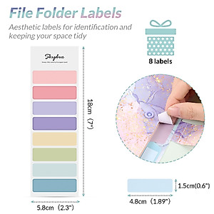 SKYDUE Expanding File Folder with 5 Pockets, Cute Accordion File Organizer, Letter Size Filing Folder, Letter Size Folders for Documents, School Office Supplies Marble Pink