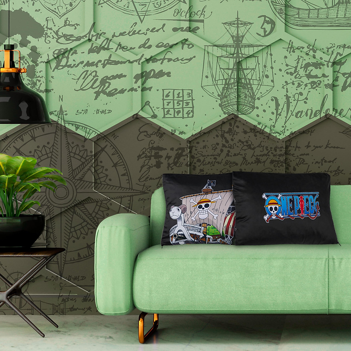 One Piece Cushion Covers - Set of 2 Home Decor 50 x 30cm and 35 x 35cm Teenagers Kids Cushions - Anime Gifts for Kids