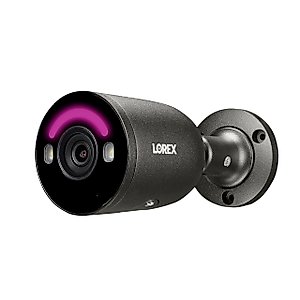 Lorex 4K 8MP Deterrence Bullet AI PoE IP Wired Add-On Metal Indoor/Outdoor Camera - Smart Security Lighting, Color Night Vision, Smart Motion Detection Plus, Two-Way Audio, IP67 Weatherproof Rated