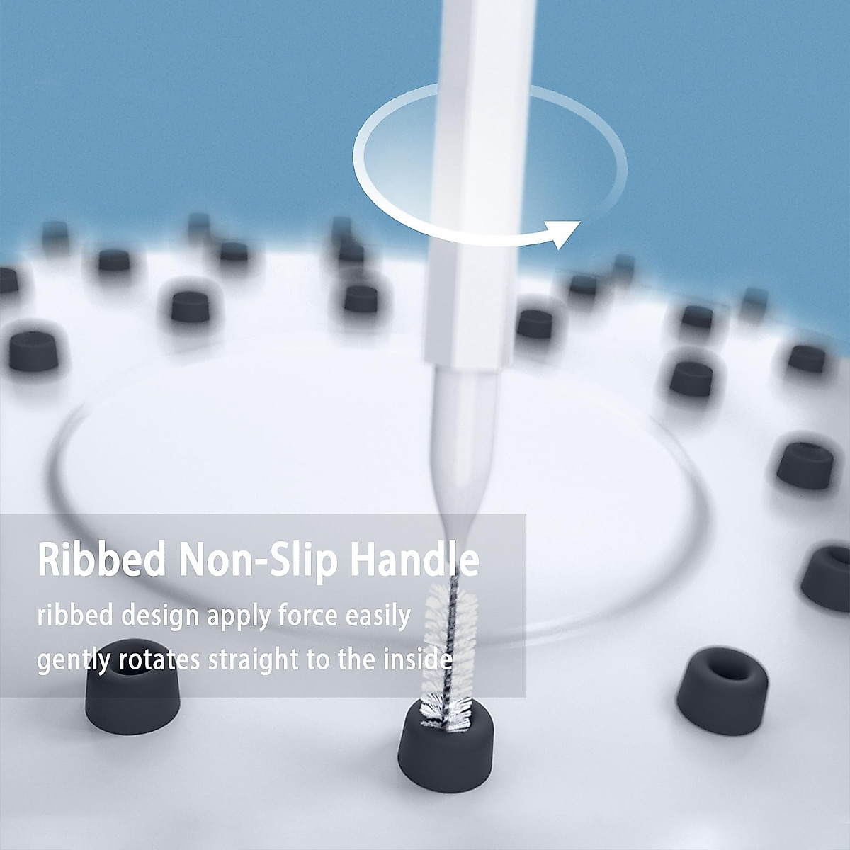 Lumkew Shower Head Cleaning Brush for Small Hole,Multifunctional Shower Head Cleaner Tool Anti-Clogging Nozzle with Storage Boxes, Showerhead Cleaning Brushes Picks for Household Bathroom, White