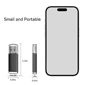 8GB USB Flash Drive 10 Pack, MONGERY USB 2.0 Sticks Bulk Thumb Drives Memory Stick Jump Drive with LED Indicator for Storage and Backup (8GB 10 Pack Black)