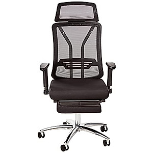 CangLong Ergonomic High Back Office Reclining Computer, Large Gaming Desk Chair with Headrest Adjustable Footrest and Lumber Support, Black