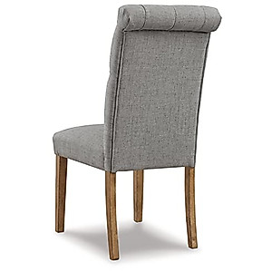 Signature Design by Ashley Harvina French Country 19" Tufted Upholstered Dining Chair, 2 Count, Gray