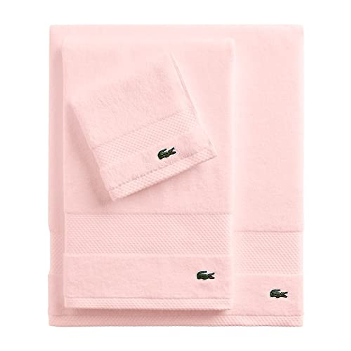 Lacoste Heritage Supima Cotton Bath Sheet, Light Pink, 35" x 70"