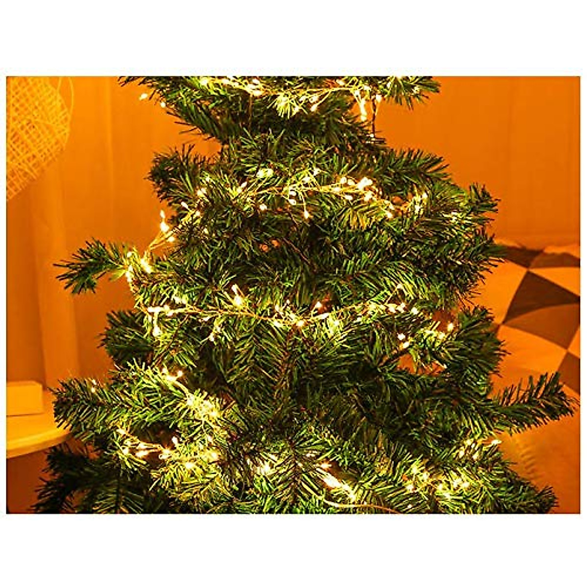 LED Christmas Tree Lights Outdoor/Indoor,Fairy Lights with 8 Lighting Modes,Warm White Twinkle Lights for Garden,String Lights for Bedroom,Led Light Strips,Halloween Lights Outdoor (100 LEDs)