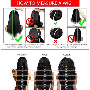 Deep Wave Lace Front Wigs Human Hair for Black Women Curly Human Hair Wig Wet Wavy Wear and Go Glueless Wigs Pre Plucked Bleached Knots Brazilian Virgin Wig with Baby Hair Natural Color 18 Inch