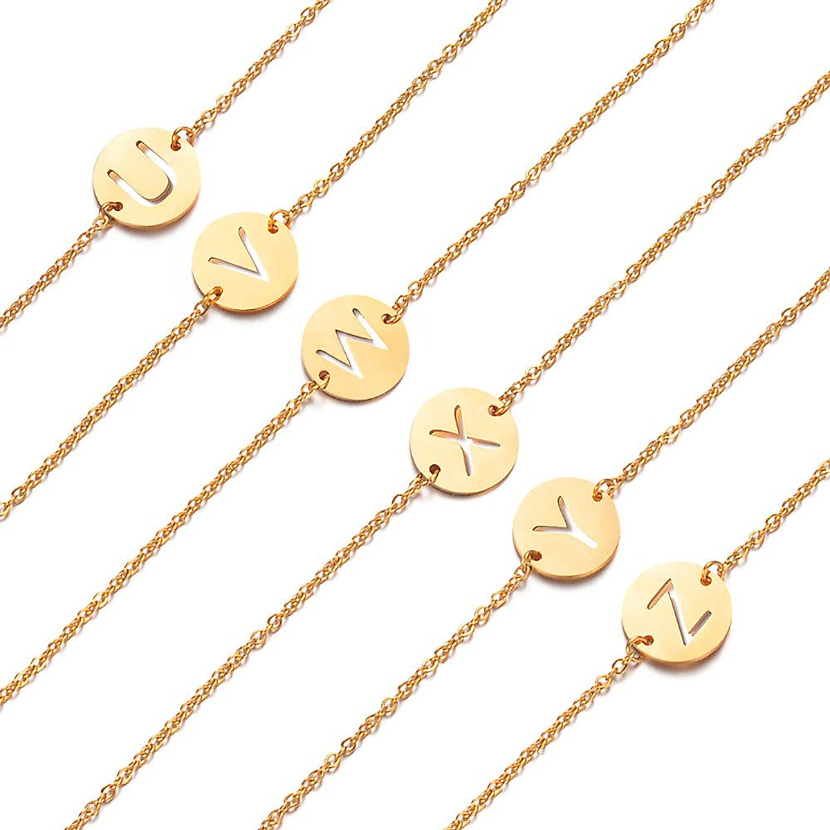 MODAGIRL Initial Bracelet Gold Jewelry for Women Dainty Personalized Letter Charm Chin Bracelet for Teen Girls Special Gifts (C)