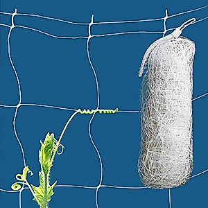 HHTHH White Trellis Netting 5x100 ft Heavy Duty Garden Trellis Netting Polypropylene Plant Support Garden Net for Climbing Vegetables Fruits Flowers