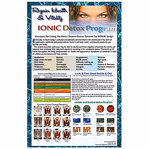 Ion Detox Ionic Foot Bath Spa Chi Cleanse Promotional Poster. 11 X 17 Laminated. Increase your Detox Foot Spa Sessions and Increase Income. Colorful Promotional Poster for Detox Foot Spa