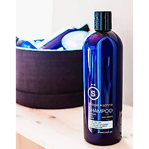 Krieger + Shne Shampoo for Men - 16oz (1 Bottle) Invigorating Shampoo with Tea Tree Oil & Peppermint Oil, Paraben Free Formulated to Heal Dry Scalp, Dandruff, and Prevent Hair Loss